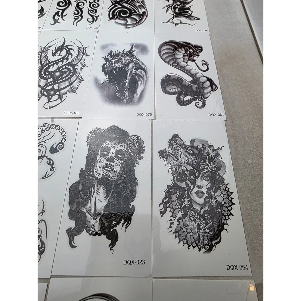 Unbranded | Makeup | 6 Pack Temporary Tattoos Black Tribal Dragon Skull ...